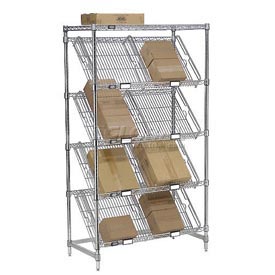 Highly Visible Slanted 27 Degree Angled Storage Shelves Display Solutions