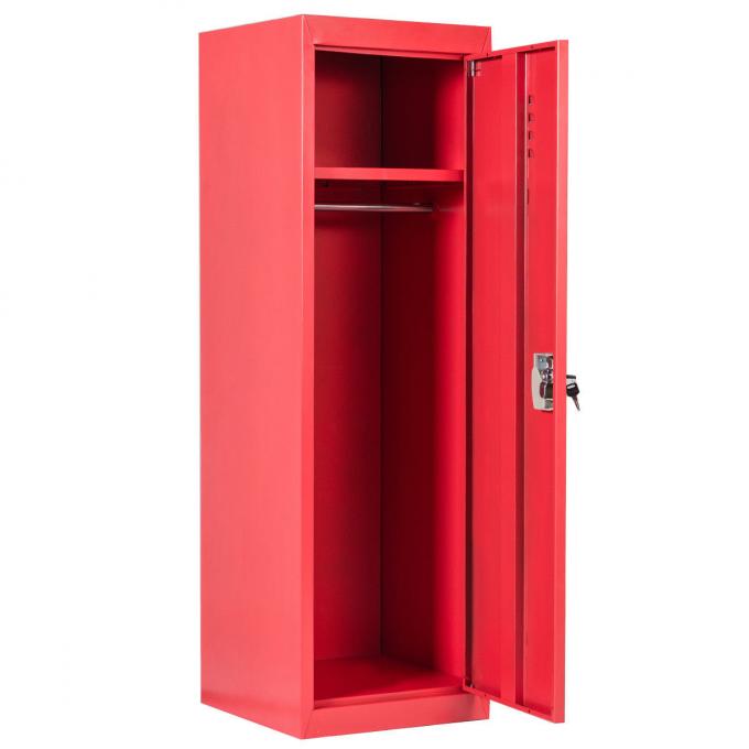 Kids Metal Locker Single Tier With Hanging Rod Knock Down Structure