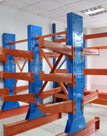 Pipe Dual Sided Cantilever Heavy Duty Storage Racks System 4 Meters High