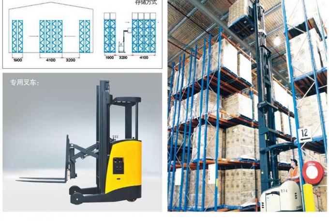 Steel Panel Large Capacity Double Deep Reach Racking for Packing Industry