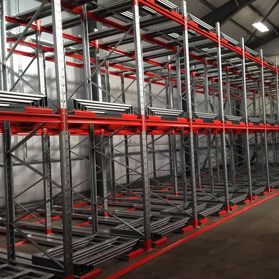Large Heavy Duty Storage Racks / LIFO System Push Back Racking System ...
