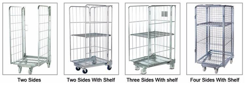 Galvanized Metro Wire Security Carts Lockable, Material Store Nestable ...