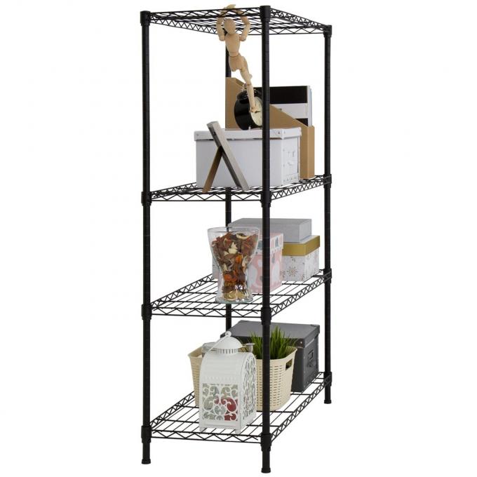 Freestanding Commercial Wire Shelving Rack Epoxy Powder Coating