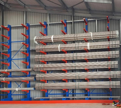Vertical Column Cantilever Pipe Storage Racks Double Faced / Single Faced