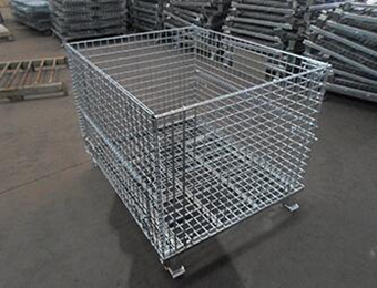 Stackable Collapsible Wire Mesh Containers / Logistics Wire Metal ...