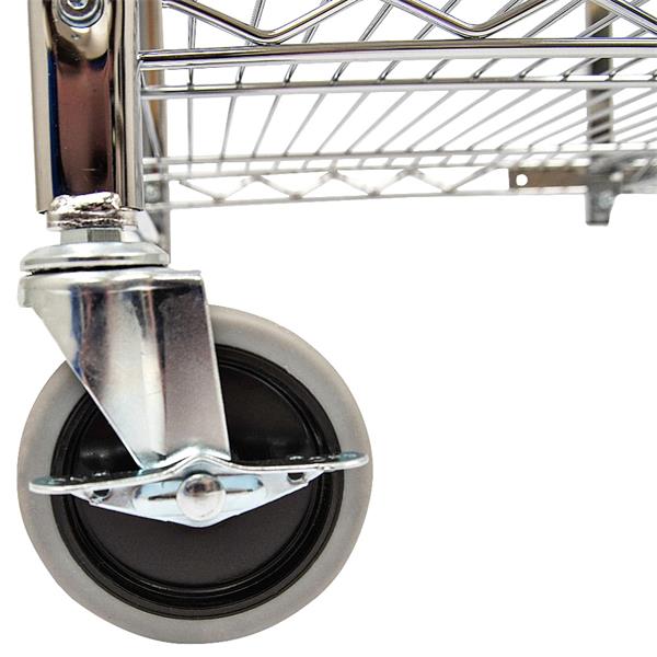 Collapsible Wire Rolling Cart For Kichen 290lbs Max Load Weight