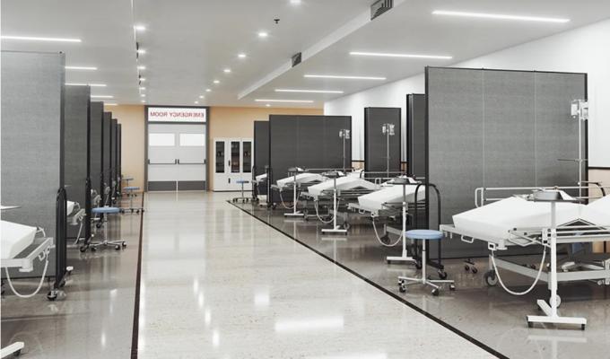 Removable Medical Privacy Screen With Panel For Hospital COVID-19